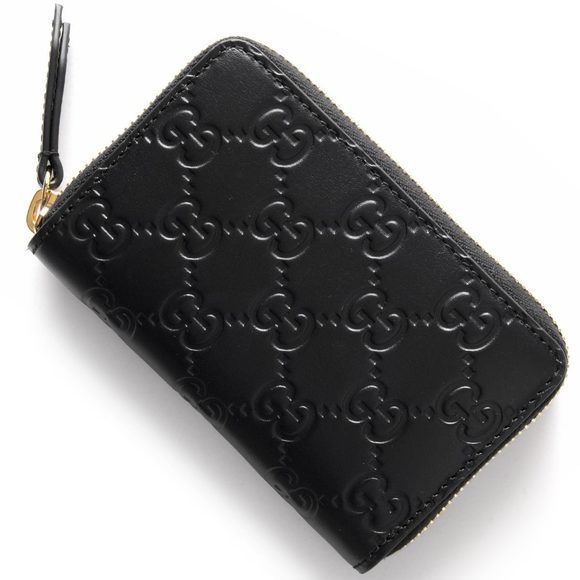 Gucci | Bags | Gucci Coin Case Wallet Gg Signature Black | Poshmark